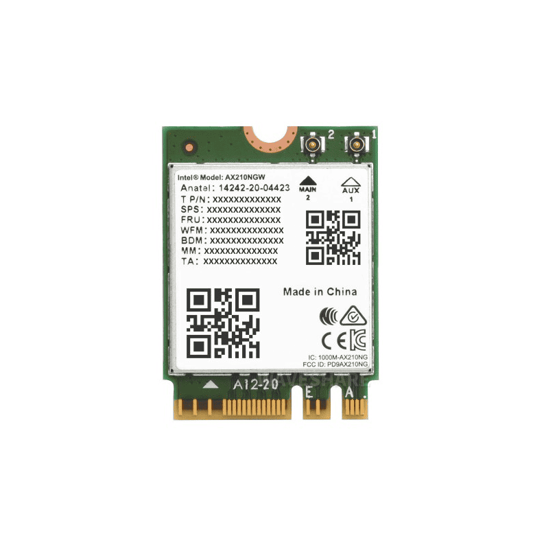 Wireless AX210 NIC Tri-Band Wi-Fi 6E (802.11ax) + Bluetooth 5.3 gigabit adapter