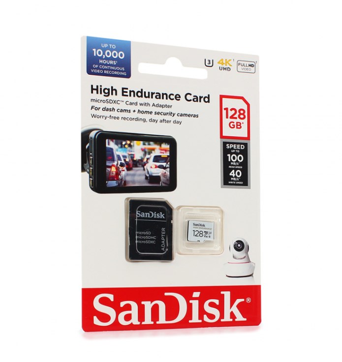 Memorijska kartica SanDisk SDHC 128GB micro 100MB/s 40MB/s Class 10 U3/V30 + SD Adapter