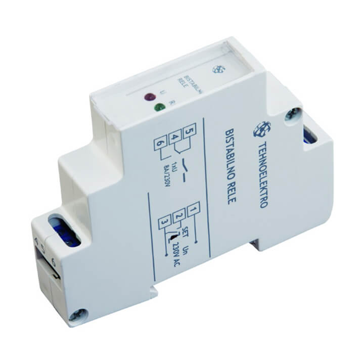 Relej bistabilni za DIN šinu 8A / 250V