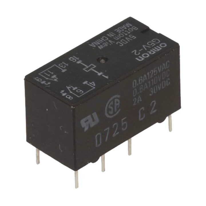 Relej G5V2-5 5V 2A 2xM+R Omron