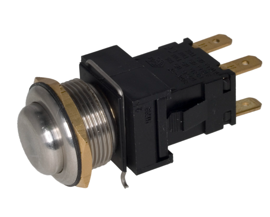 Taster antivandal IP66 ON-OFF DPST 250V 16A Fi=19.2mm