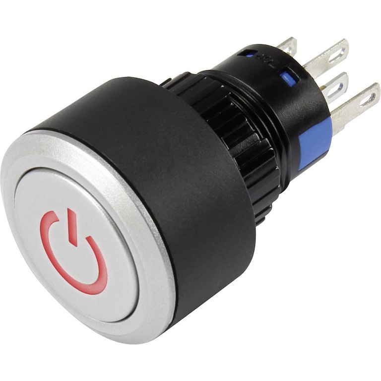 Taster metalni 250V AC 3A 1x Off/(On)