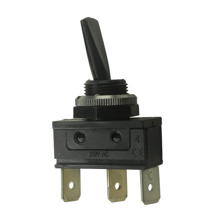 Prekidač kipp 16A/250V 1-pol 3-položaja fi=12.7mm