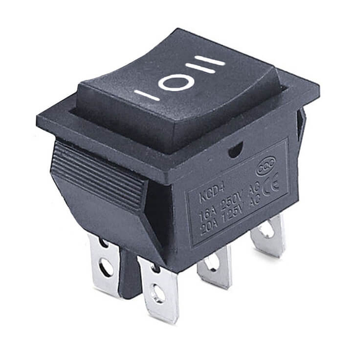 Prekidač wipp 16A/250V 2-pol 3 položaja ON-OFF-(ON)