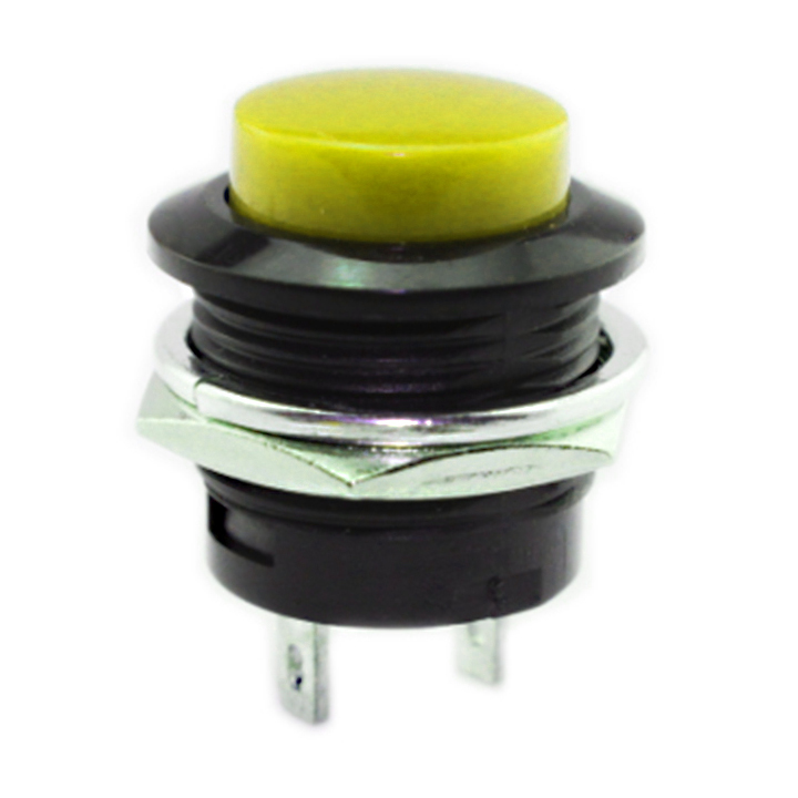 Taster plastični 3A/250V ?uti okrugli, fi=15mm