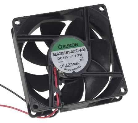 Ventilator, 12VDC, 80x80x25mm