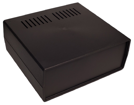 Kutija ABS plastična 218x237x92mm crna sa otvorima za ventilaciju