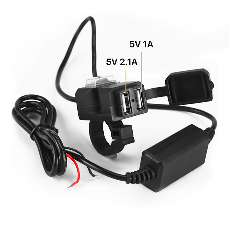 Vodootporni napojni kabl za motor 2x USB