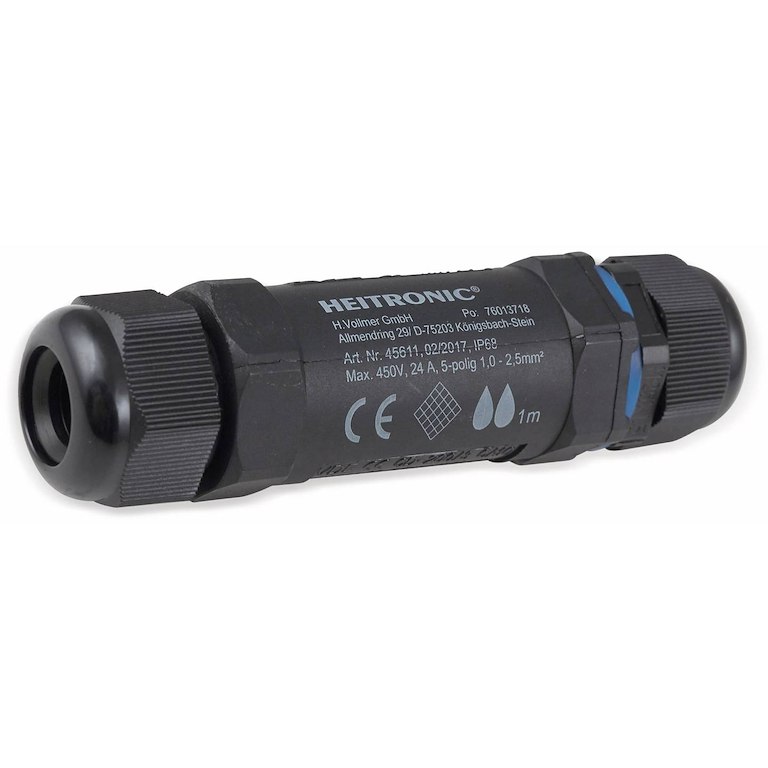 Spojnica za kablove vodootporna IP68 5 kontakta 230V Sygonix SY-5498972
