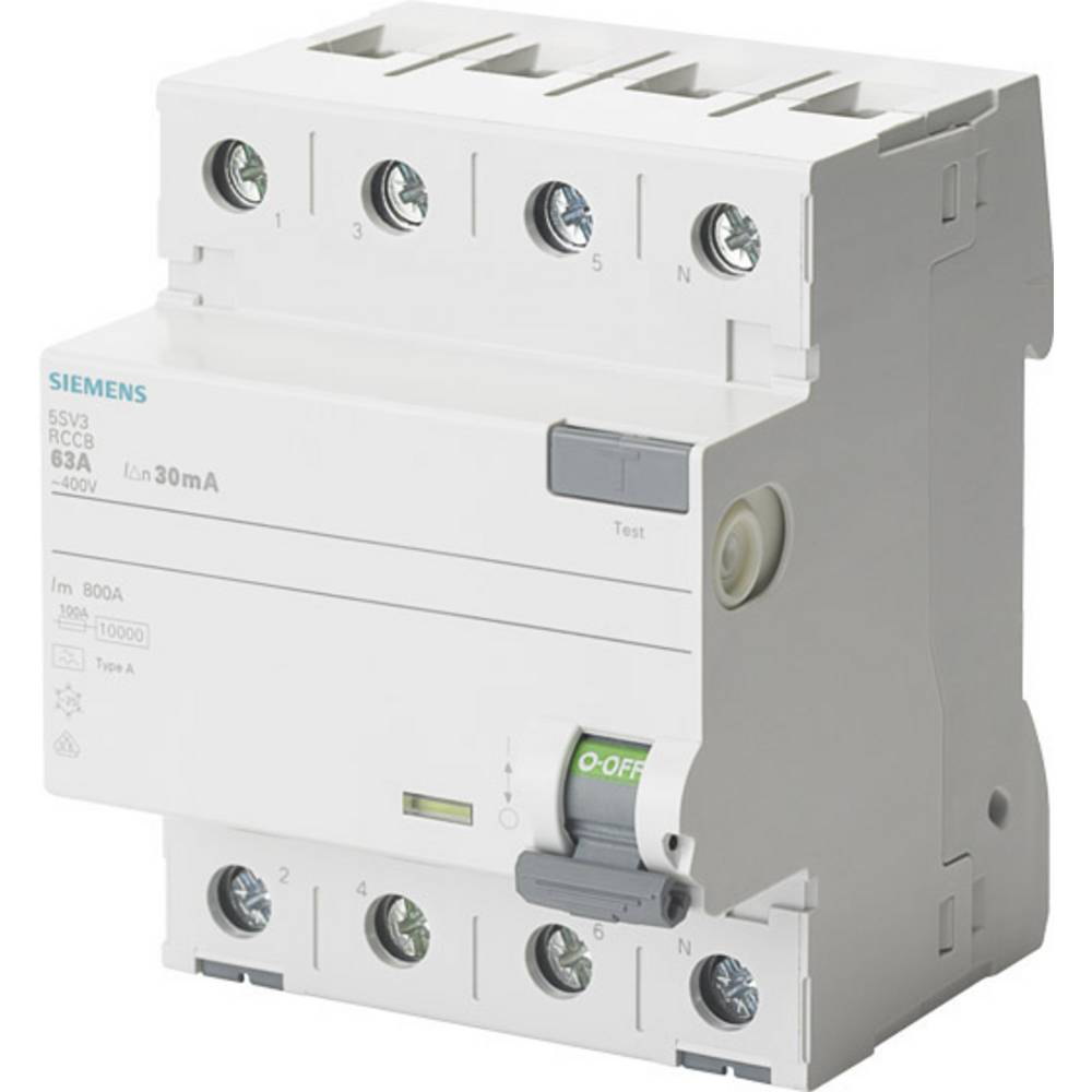 Osigurač Siemens 5SV3644-4 RCCB FI sklopka tip B 4-polna 40A 300mA 400V