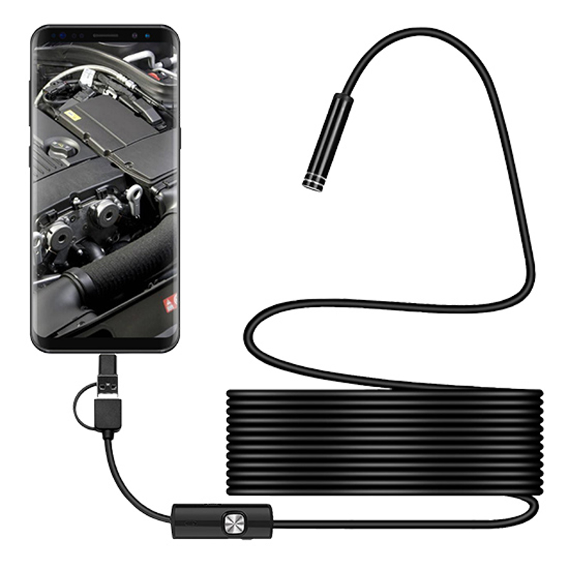 Endoskopska kamera na USB, MicroUSB, Type C 1m, sočivo 7mm