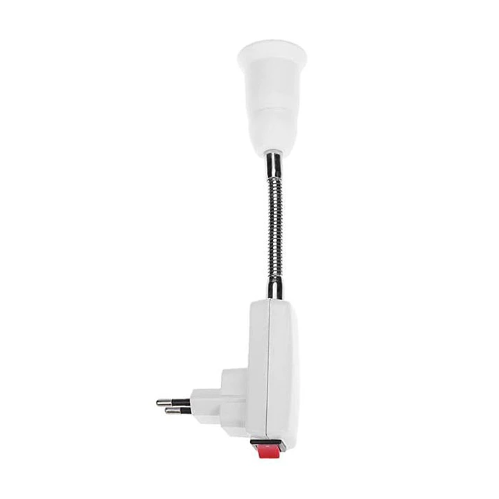 Adapter utikač šuko sa prekidačem – sijalično grlo E27