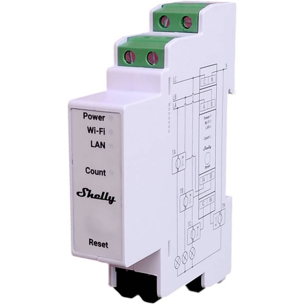 Shelly Pro 3EM 400A WiFi pametni trofazni merač električne energije DIN
