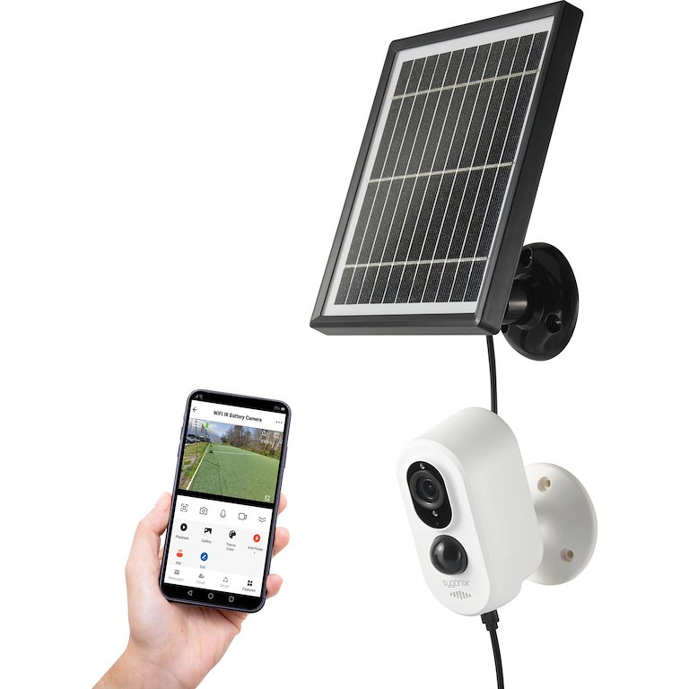 Sygonix PTZ WLAN SY-4760960 WiFi IP dan noc solar kamera