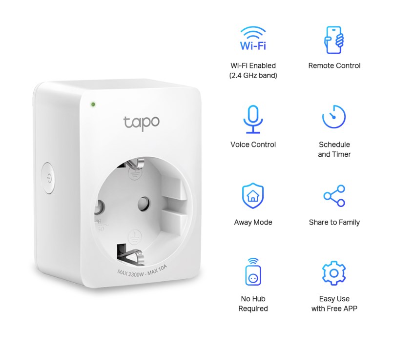 TP-Link Tapo P100 Smart 230V strujna šuko utičnica do 10A
