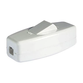 Prekidač za kabl beli 6A 250VAC
