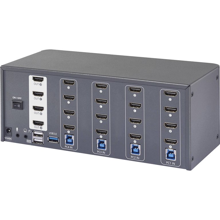 SpeaKa Professional 4-portni HDMI KVM switch sa QuadView prikazom