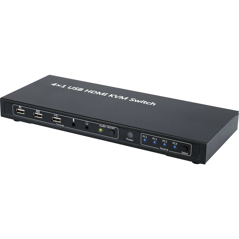 SpeaKa Professional KVM Switch 4×1 – HDMI + USB, 4K podrška