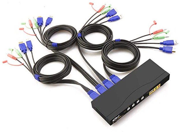 HDMI KVM USB Switch CKL-64HUA – 4 ulaza, Ultra HD 4K, razdelnik i preklopnik sa USB podrškom