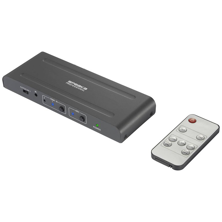SpeaKa Professional HDMI Switch SP-HDA-300 – Preklopnik 2×1 sa 4K UHD 60Hz podrškom