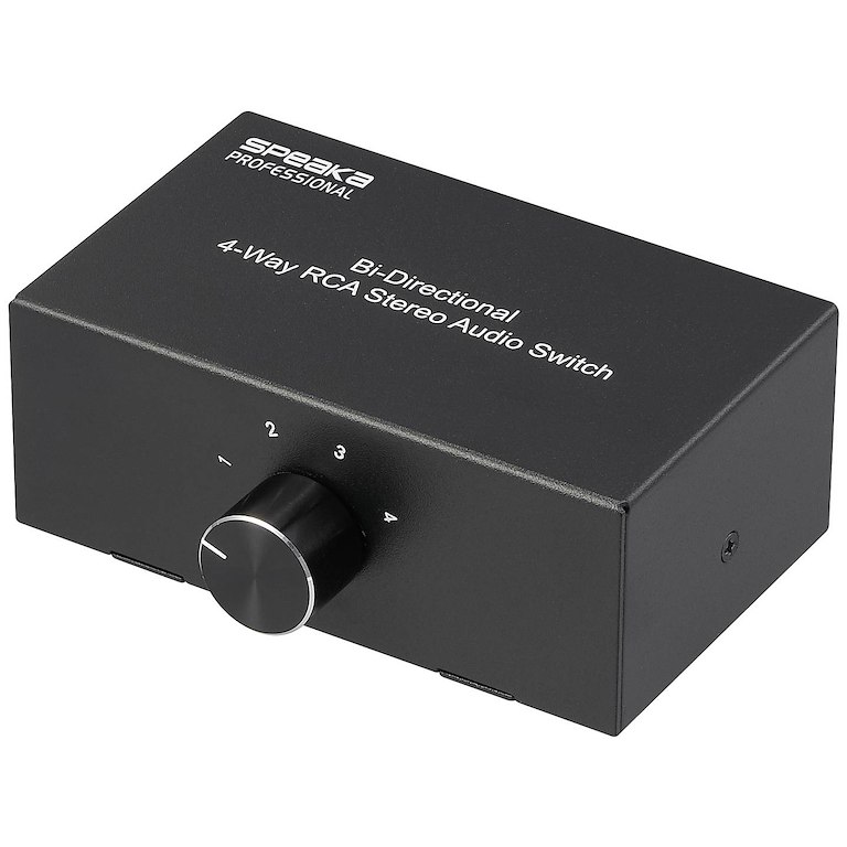 SpeaKa Professional RCA Audio Switch SP-AS-500 – Preklopnik 4×1 za stereo zvuk