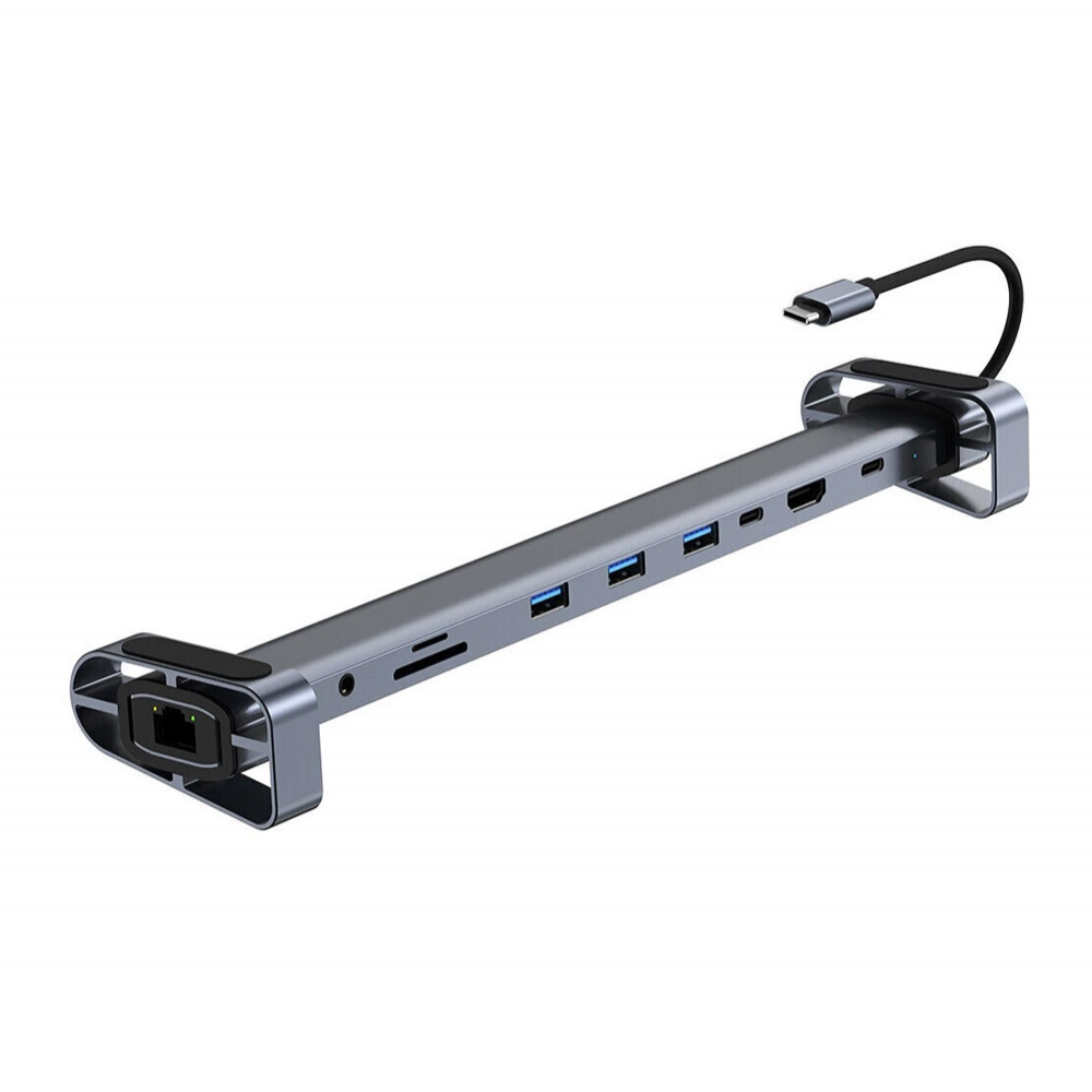 Kabl HUB Type C – LAN, PD, HDMI, Type C, 3x USB 3.0, SD, TF, 3.5mm 10 u 1