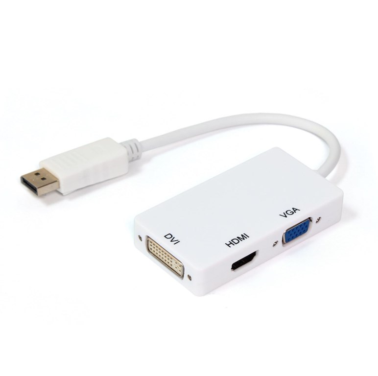 Kabl Displayport muški – VGA, HDMI, DVI ženski, 0.2m