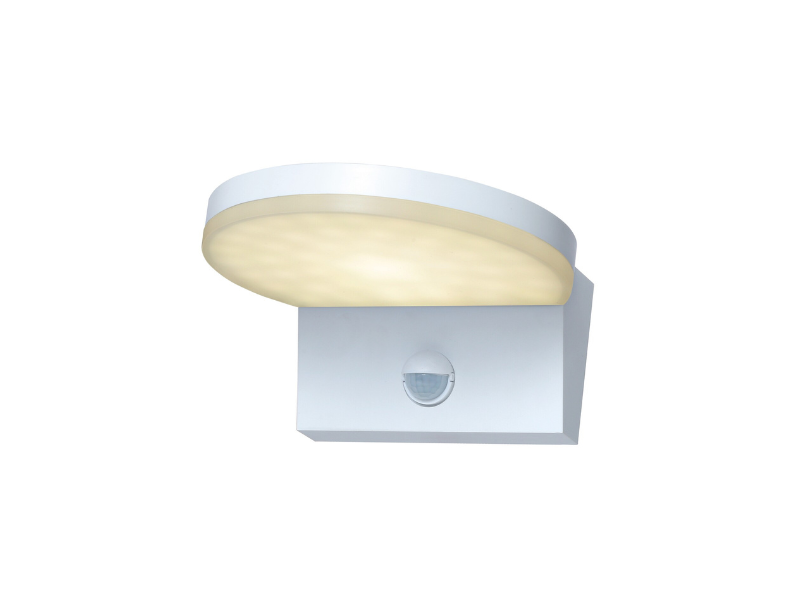 LAMPA ZIDNA LED 9W SA SENZOROM,BELA,IP65,1000LM,CCT,RAB 77120