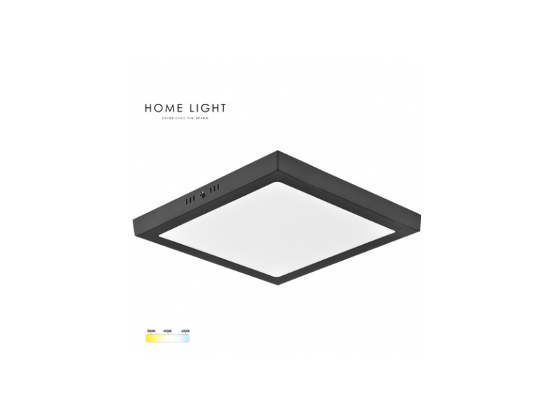 LED PANEL CRNI NADGRADNI KVADRAT 24W CCT 3000/4000/6000K