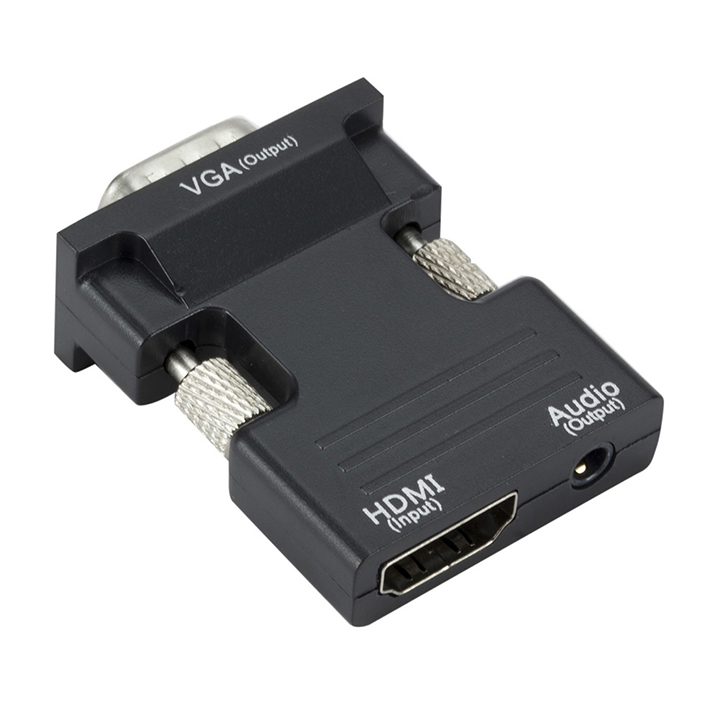 Adapter HDMI ženski IN – VGA muški + 3.5mm Stereo ženski OUT