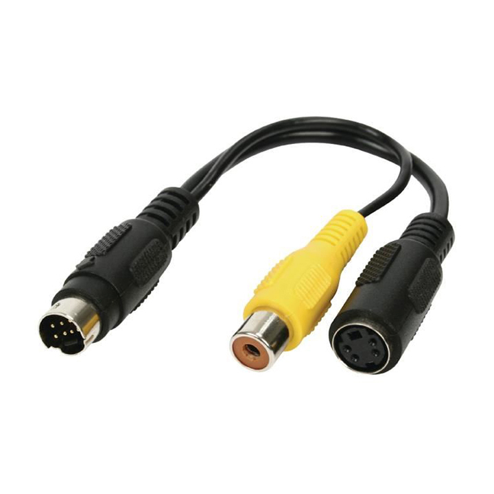 Adapter SVHS 7pin M – SVHS 4pin F + RCA F