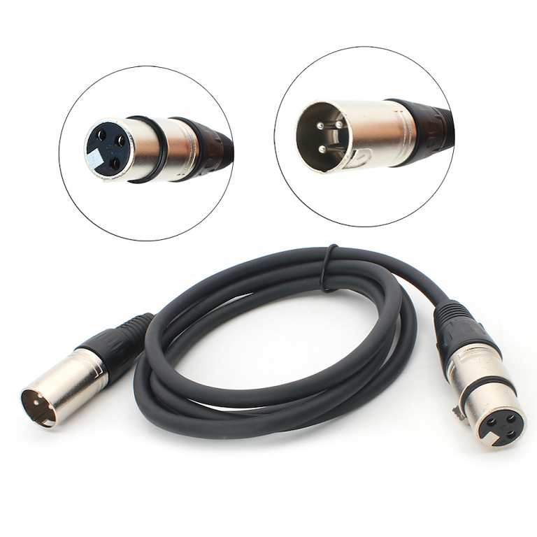 Kabl XLR 3pol muški – XLR 3pol ženski, 3m