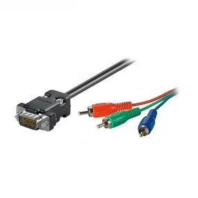 Kabl VGA muški – 3xRCA, 2m