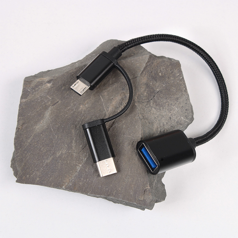 Kabl OTG Type C MicroUSB muški – USB ženski 3.0