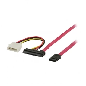 Kabl PC SATA muški + napojni muški – SATA muški + napojni SATA muški, 1m