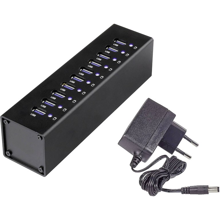 USB HUB 10 porta Renkforce 3.2 sa indikatorima