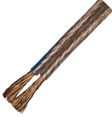 Provodnik za zvučnike 2×2.5mm² providni, CCA (bakrom obložen aluminijum), FLEX