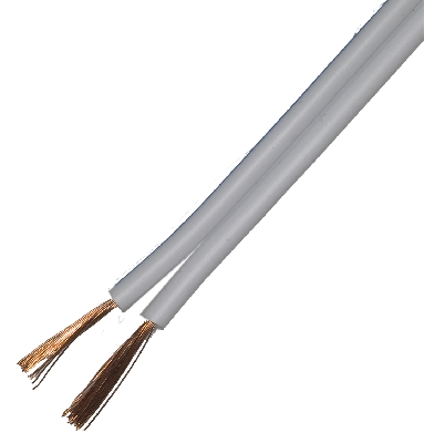 Provodnik za zvučnike 2×1.50mm² beli, CCA (bakrom obložen aluminijum)