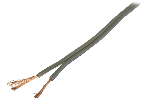 Provodnik za zvučnike 2×0.75mm² sivi, CCA (bakrom obložen aluminijum)