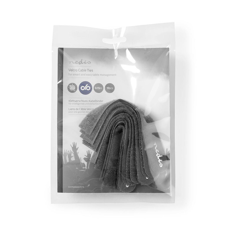 Vezice čičak za kabl 150mm set 10 u 1