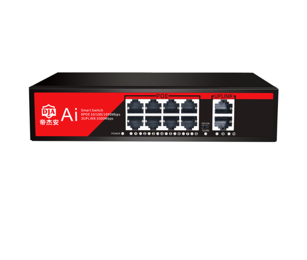 DJA-G0820GJ Gigabit PoE switch sa 8 portova + 2 uplink porta 802.3af/at 120W