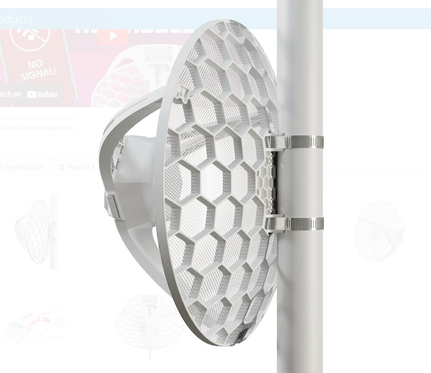 MikroTik LHG LTE18 kit VPN ruter antena 17dBi grid 1200Mb/s