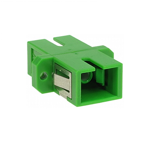 Adapter optički SC-APC/SC-APC simplex singlemode, kosi polir, zelena boja, manje odbijanje