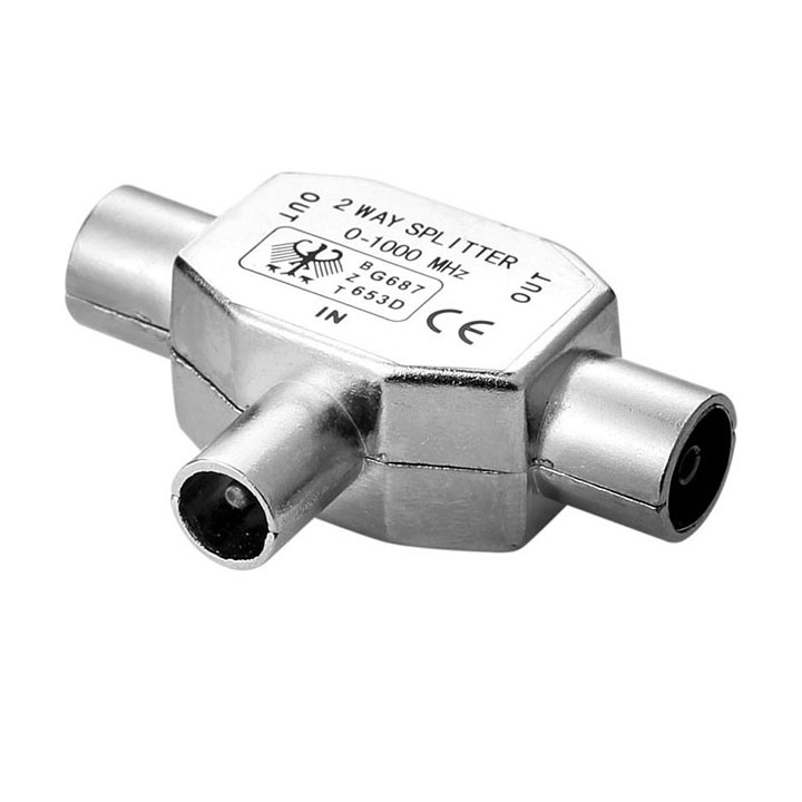 Adapter RF ženski – 2xRF muški metalni