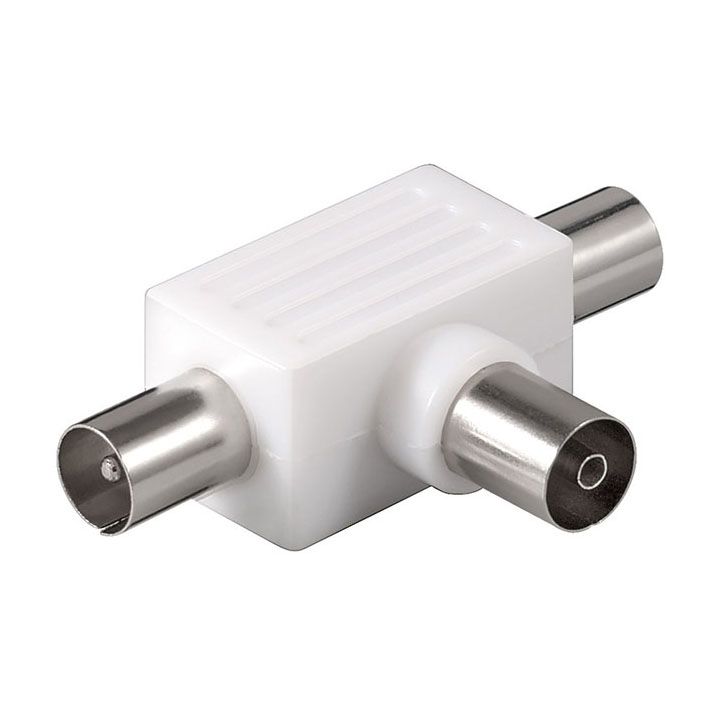 Adapter RF ženski – 2xRF muški plastični
