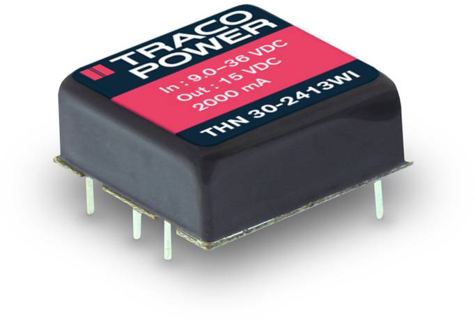 TracoPower THN 30-2425WI DC/DC napajanje – ispravljac za stampanu plocu 24 V/DC 24 V/DC, -24 V/DC 625 mA 30 W Broj izlaza: 2 x.
