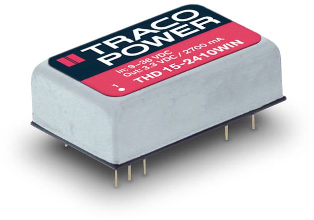 TracoPower THD 15-2423WIN DC/DC napajanje – ispravljac za stampanu plocu 24 V/DC 15 V/DC, -15 V/DC 500 mA 15 W Broj izlaza: 2 x.