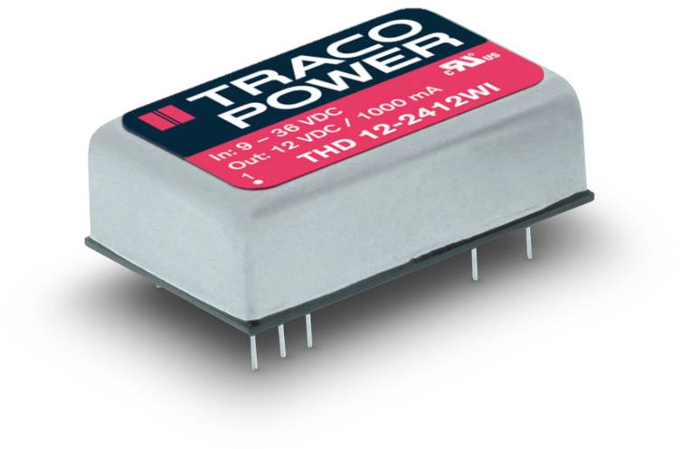 TracoPower THD 12-4812WI DC/DC napajanje – ispravljac za stampanu plocu 48 V/DC 12 V/DC 1 A 12 W Broj izlaza: 1 x.