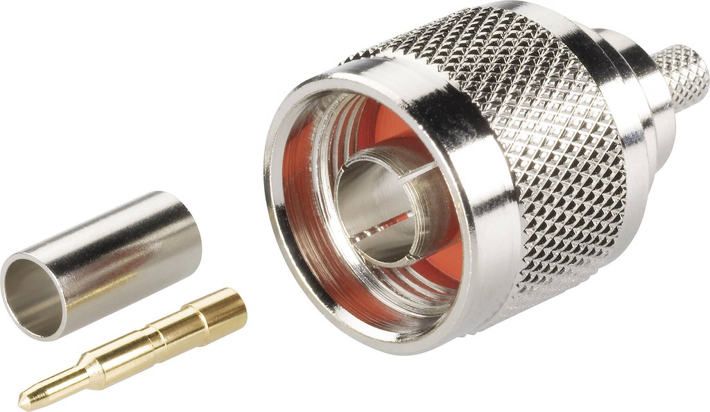 Tru Components TC-2520065 N-konektor ravni muski konektor 50 Ohm 100 kom