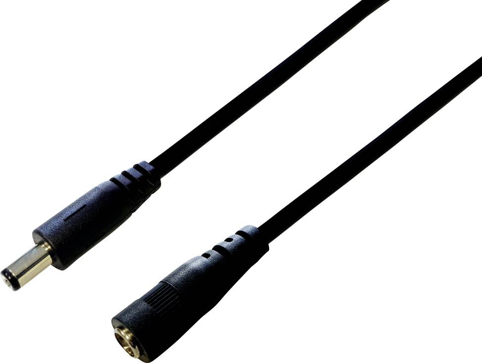 Niskonaponski produzni kabl, niskonaponski utikac – niskonaponska uticnica 5,5 mm 2,1 mm 5,5 mm 2,1 mm Tru Components 3 m 100 komada